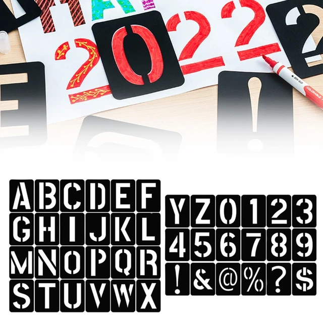 42X COPYING STENCILS Letter Number Symbols Templates Spray Painting ...