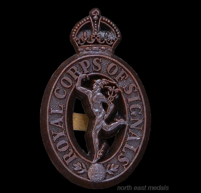 WW2 ROYAL CORPS of Signals Plastic Economy Cap Badge £17.99 - PicClick UK