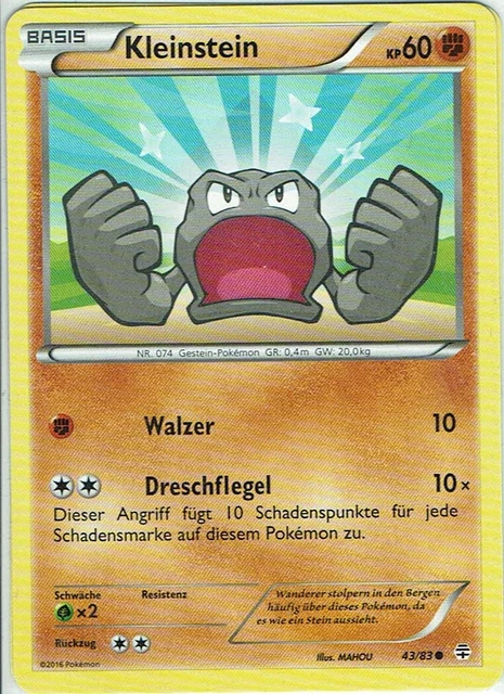 POKEMON CARTE TCG Trading Card Jeu Générations Numéro 43/83 Kleinstein ...