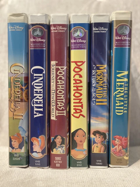LOT DISNEY CLASSICS VHS Princess W/ Sequel Rare Set Home Video Ariel ...