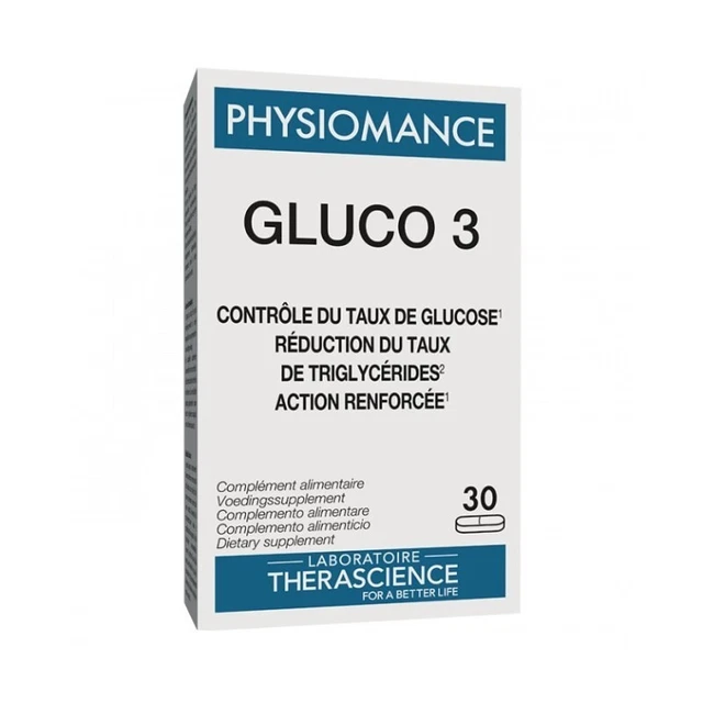 LABORATOIRE THERASCIENCE PHYSIOMANCE Gluco 3 - Blood Sugar Control 30 ...