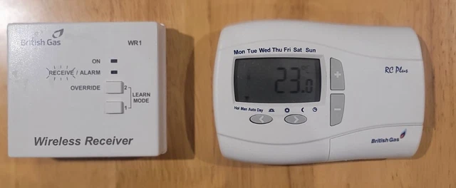 BRITISH GAS RC Plus - Programmable Wireless Room Thermostat + WR1 ...