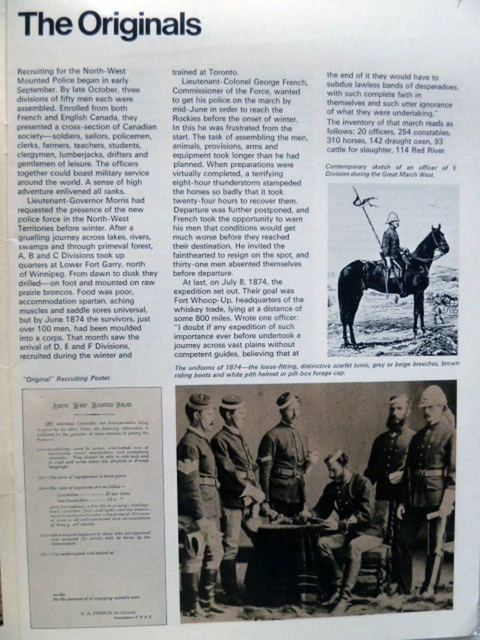 ROYAL CANADIAN MOUNTED Police 1973 History Indians Uniforms War NWMP ...