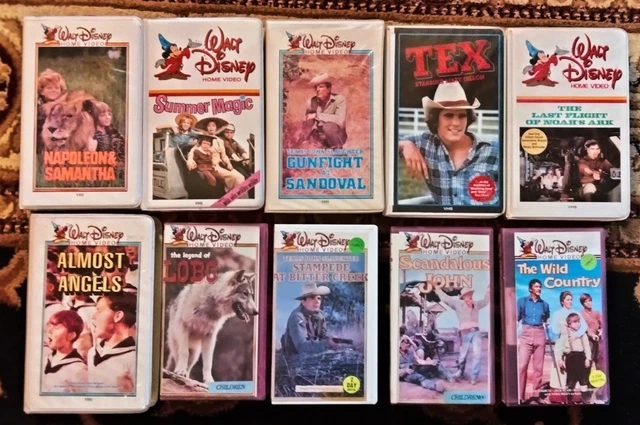 VINTAGE WALT DISNEY HOME VIDEO White Clamshell VHS Childrens/Family ...
