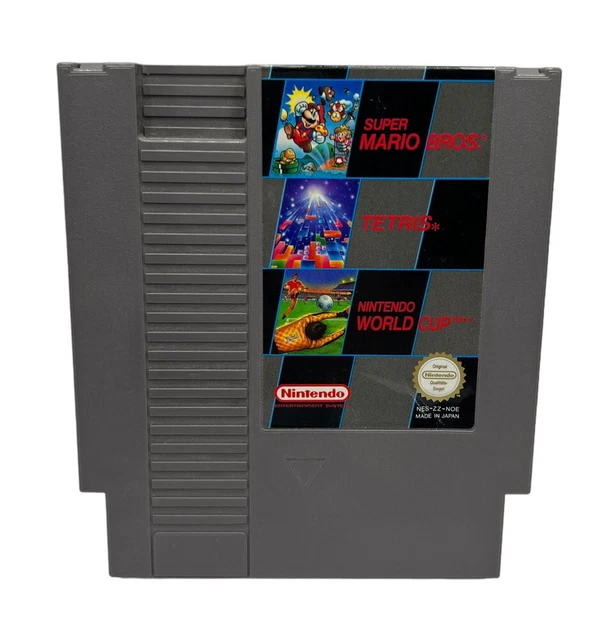 NINTENDO NES 3 in 1 Super Mario Bros. Tetris World Cup PAL Spiel Modul ...