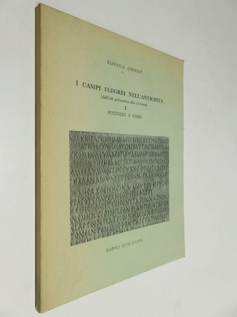 I CAMPI FLEGREI NELL’ANTICHITA’ Volume primo Pozzuoli Cuma Raffaele ...