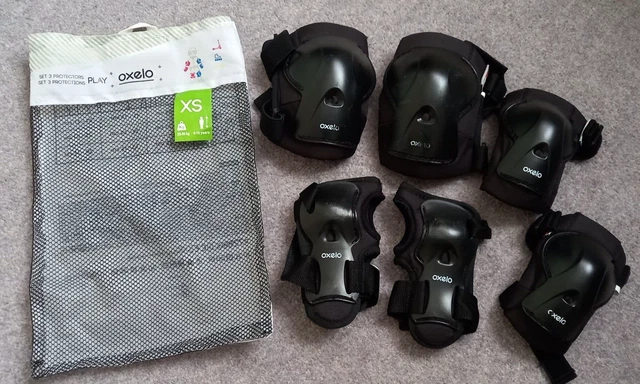 OXELO 'PLAY' SET 3 pairs protectors 6-10yrs for scooter/skating £5.00 ...