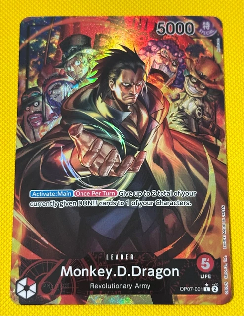 MONKEY D. DRAGON (Alt Art Parallel Leader) OP07-001 - One Piece TCG ...