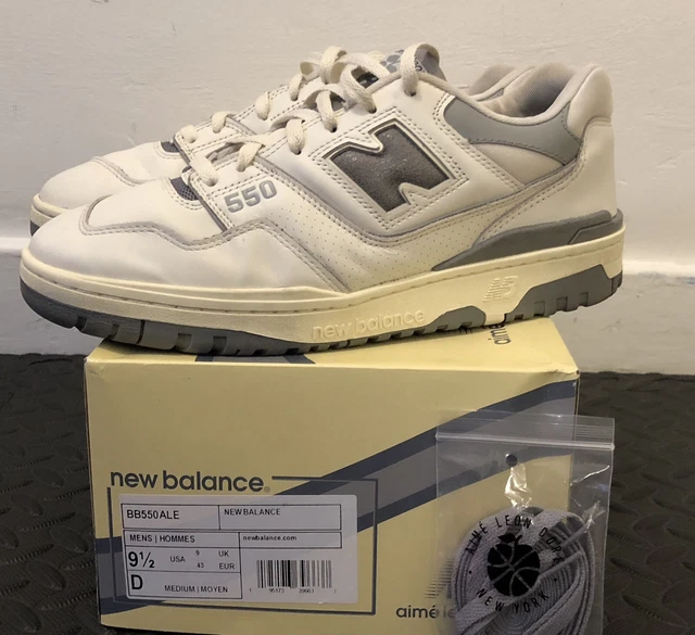 NEW BALANCE 550 x Aime Leon Dore ALD Grey Mens Size 9.5 Preowned Teddy ...