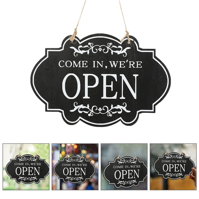 STORE OPEN CLOSED Sign Wooden Open Sign Open Closed Hanging Sign £9.99 ...