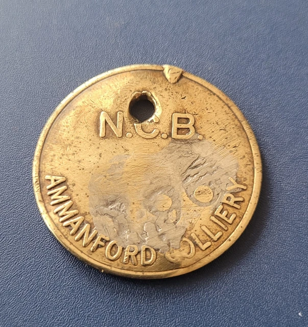 ORIGINAL AMMANFORD COLLIERY Pit Check Welsh Miners Lamp Tally £11.00 ...