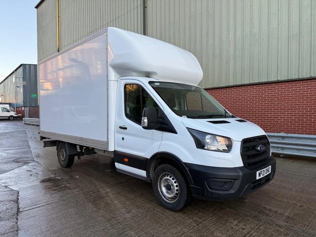 FORD TRANSIT 350 Leader Ecoblue L4 XLWB Luton Box van Tail lift 2021 21 ...