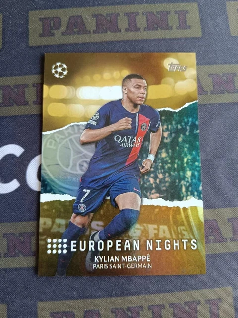 2024 TOPPS COMPETITION UCC Kylian Mbappe Gold 48/50 European Nights PSG ...