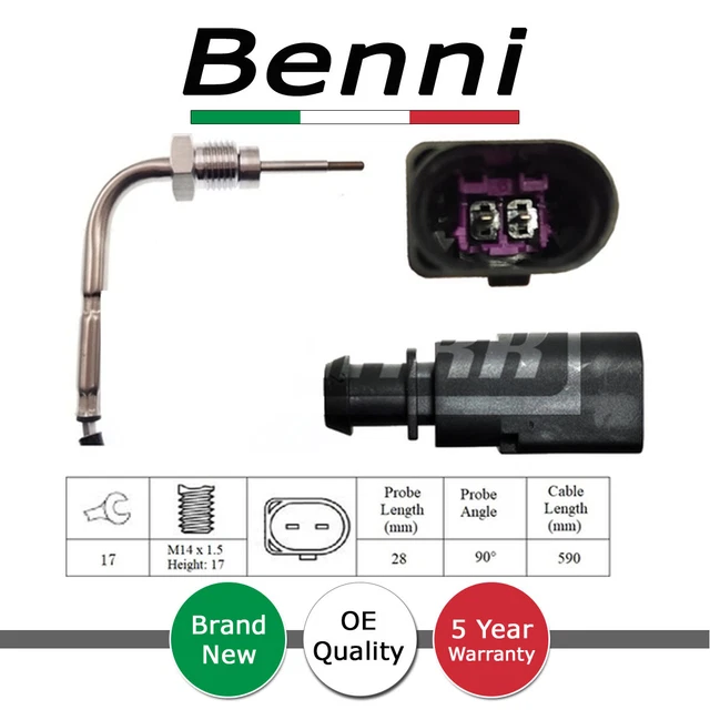 BENNI EXHAUST GAS Temperature Sensor Fits VW Tiguan Tiguan Allspace ...