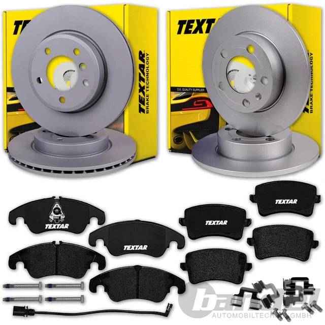 TEXTAR BREMSSCHEIBEN + BELÄGE VORNE + HINTEN passend für AUDI A6 C7 4G + A7 4G EUR 301,90 ...