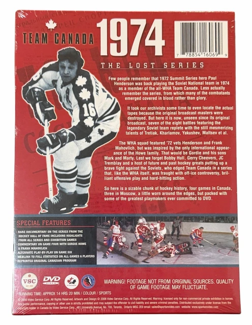 TEAM CANADA 1974: The Lost Series (DVD, 4 Disc Box Set) Factory Sealed ...