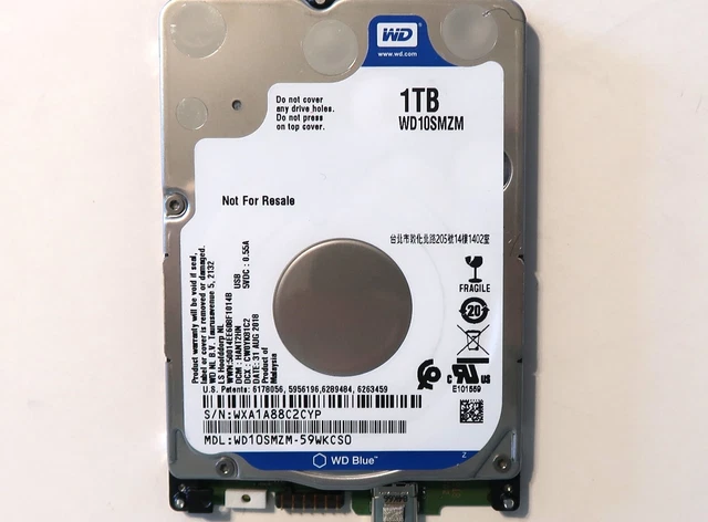 WESTERN DIGITAL WD10SMZM-59WKCS0 HANT2HN (WXA1) Malaysia 1.0TB USB ...