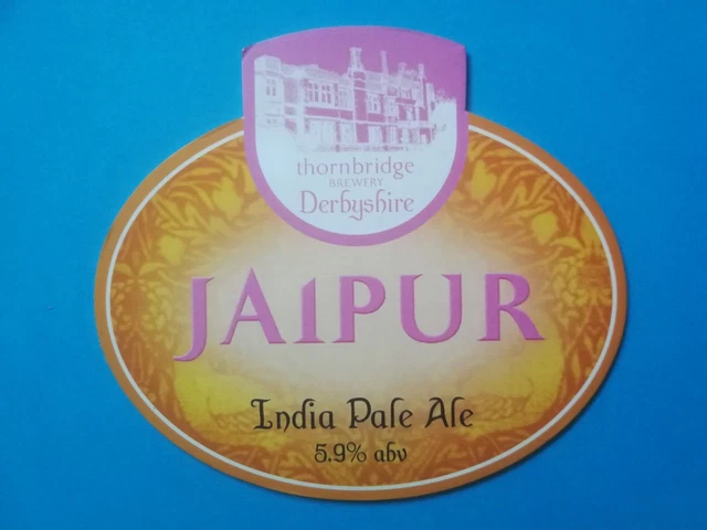 BEER PUMP CLIP badge THORNBRIDGE brewery JAIPUR cask real ale ...