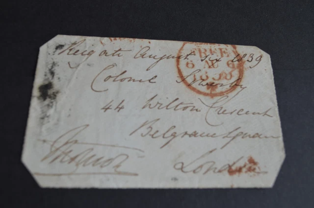 FRONTE SENZA TIMBRO 1839 Frederick John Monson (v barone Monson) EUR 2 ...