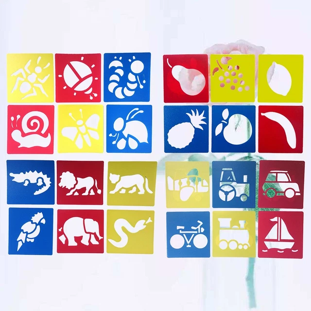24 PCS DRAWING Stencils for Children Kids Templates DIY Preschool $26. ...