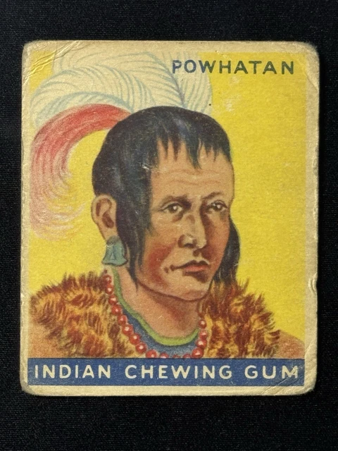 ORIGINAL 1933 GOUDEY Indian Gum - Chief POWHATAN - Pocahontas’s Father ...