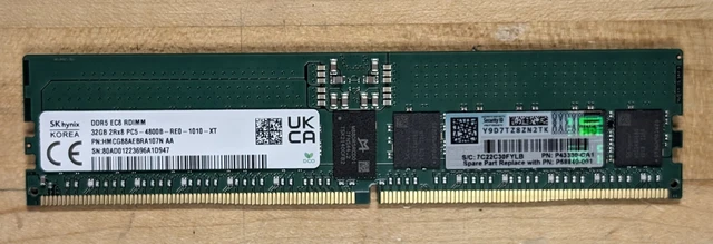 32GB SK HYNIX RDIMM 2Rx8 DDR5 EC8 PC5-4800B REG Server Memory $198.09 - PicClick CA