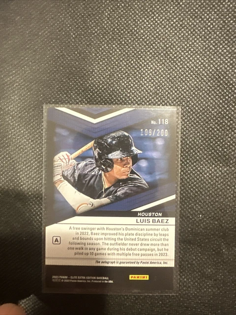 LUIS BAEZ ELITE Extra Edition Noir Die-Cut Auto 108/399 - Houston ...