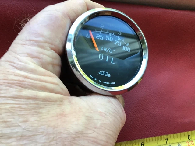 JAEGER OIL PRESSURE Gauge Sunbeam Alpine Tiger Rootes Hillman Dasboard ...