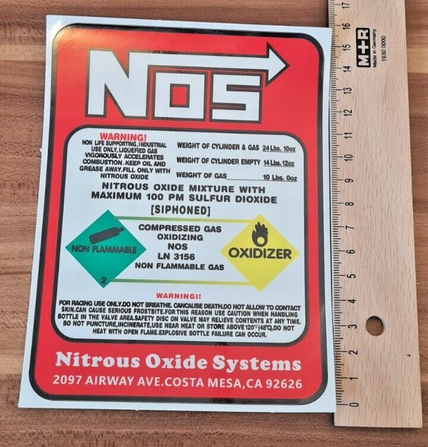 NOS AUFKLEBER STICKER Lachgas L Groß Selbstklebend Motorsport Auto ...
