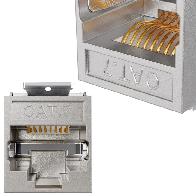 CAT7 NETZWERKDOSE UNTERPUTZ Datendose Anschlussdose LAN Dose 1 2 3-Port ...