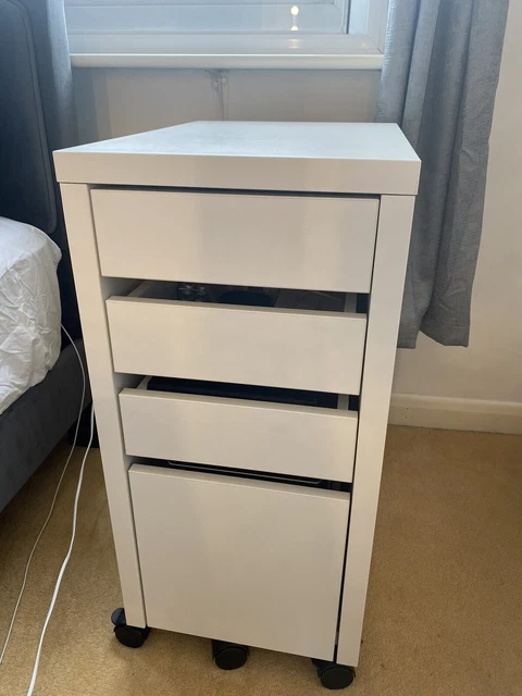 IKEA MICKE DRAWER Unit/White Unit On Wheels £25.00 - PicClick UK