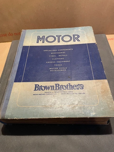 1954 BROWN BROTHERS Motor PARTS Catalogue CLASSIC CAR BMC VAUXHALL ...