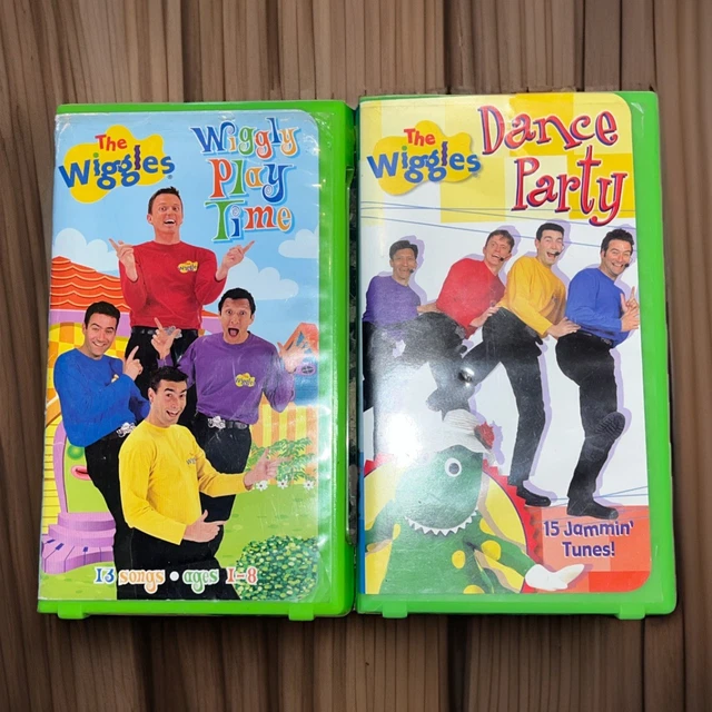 2001 THE WIGGLES-WIGGLY Play TimeDance Party-Used Vhs/plastic Green ...