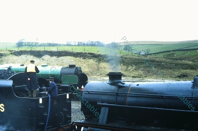 RAILWAY TRAIN SLIDE 35mm Steam Locomotive No 4767 & 5407 Hellifield ...