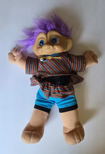 VINTAGE TROLL PLUSH Doll 16" Ace Novelty Treasure Trolls Gem Trolls ...