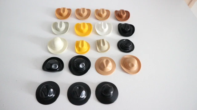 PLAYMOBIL WESTERN CHAPEAU cowboy x19 soudure fort ranger indien ...