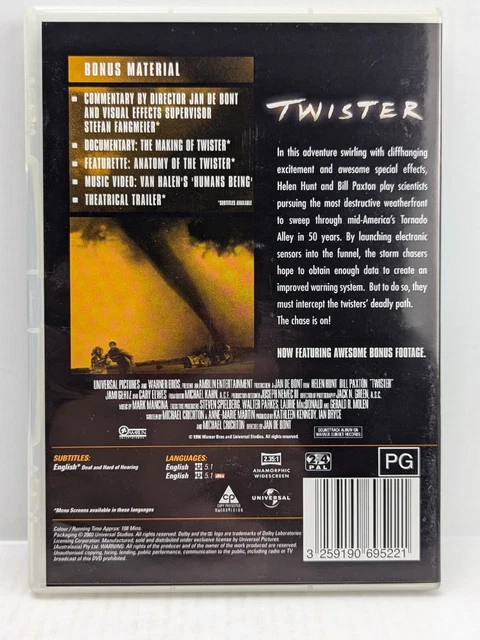 15 X DISASTER Movies DVD Region 4 PAL Twister Deep Impact Killer Wave ...