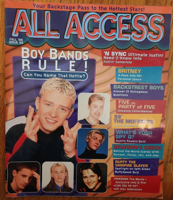 JUSTIN TIMBERLAKE NSYNC Magazine Accès Total Automne 1999 #2 Britney ...