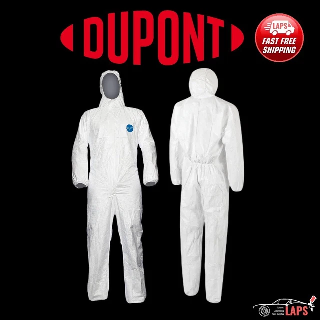 DUPONT TYVEK 500 Xpert Hooded Coverall Suit - Protective PPE Coveralls ...