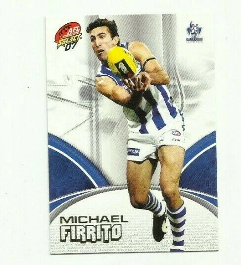 AFL 2008 SELECT North Melbourne - Michael Firrito Card No.100 $2.21 ...