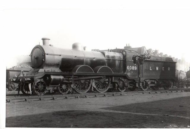 RAIL PHOTO LNER GCR 442 C4 6089 Leicester shed Leicestershire 2view £2. ...