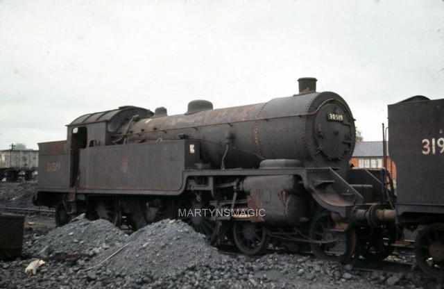 ORIGINAL 35MM STEAM Railway Slide 30519 in Eastleigh Yard 7-9-1963 £3. ...