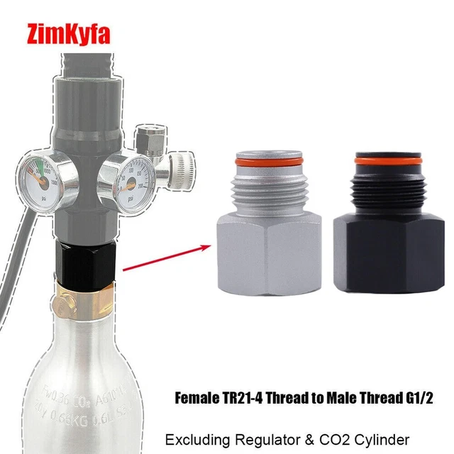 HOT BLACK ALUMINUM Hexagonal Joint Converter Cylinder Regulator Set T21 ...