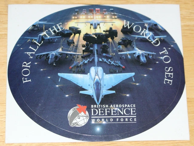 BRITISH AEROSPACE DEFENCE World Force EAP Harrier Hawk Tornado Sticker ...