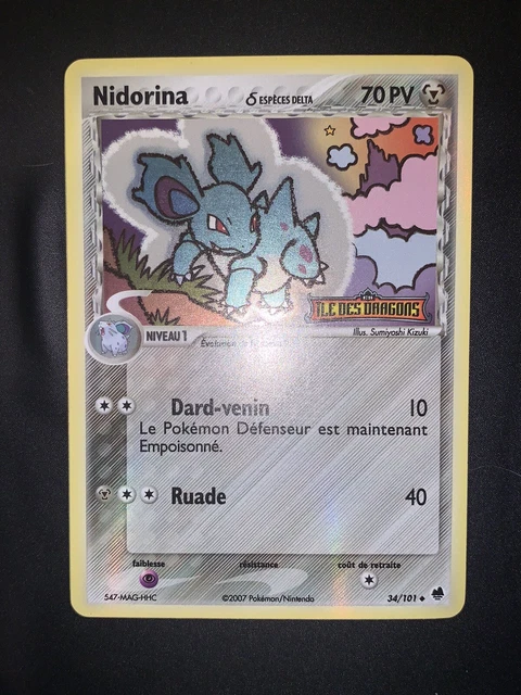 CARTE POKÉMON EX Ile des dragons NIDORINA Reverse Holo 34/101 FR EUR 29,00 - PicClick FR