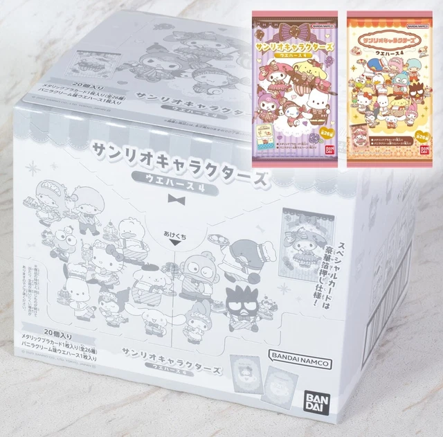 SANRIO CHARACTERS WAFER Card Vol.4 Box 20 Pieces Packs Set BANDAI Japan ...