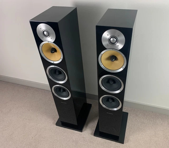 BOWERS & WILKINS CM8 Floorstanding Loudspeakers Gloss Black Dealer £495 ...