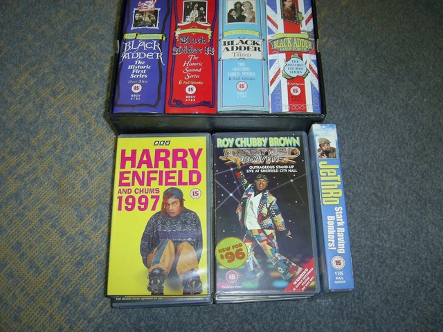 JOB-LOT - COMEDY Vhs Videos-Blackadder,Harry Enfield,Roy Chubby Brown £ ...