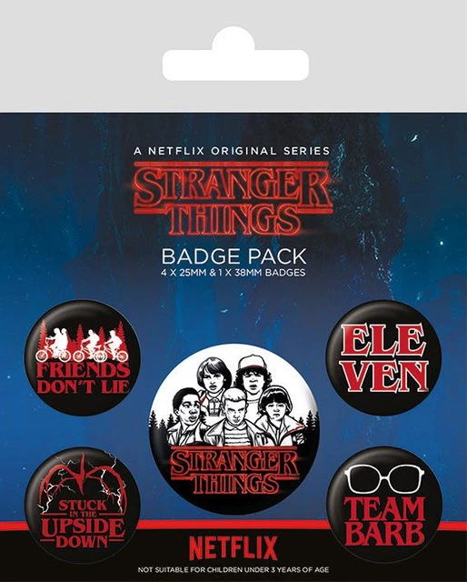 STRANGER THINGS SPILLA Badges 5-pack Characters Pyramid International ...