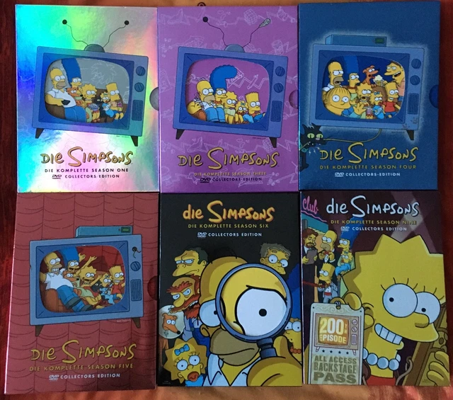 DIE SIMPSONS 6X DVD BOX Collectors Edition STAFFEL 1 3 4 5 6 + 9 Bart ...